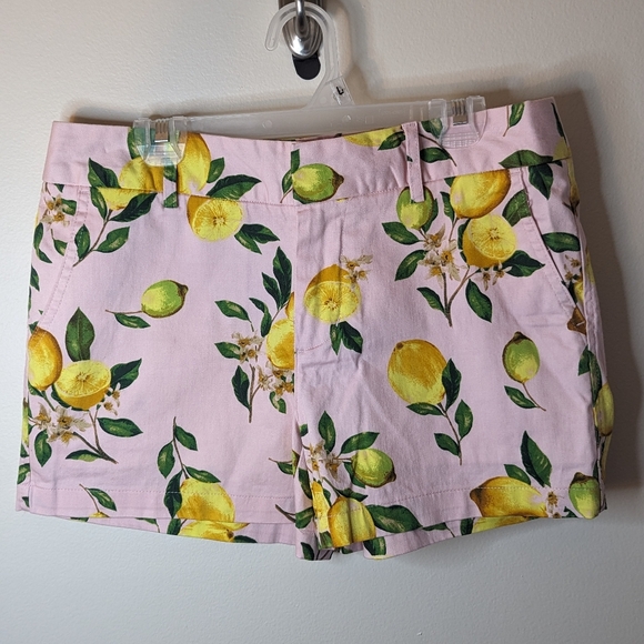 Cynthia Rowley | Shorts | Cynthia Rowley Pink Lemon Print Shorts | Poshmark